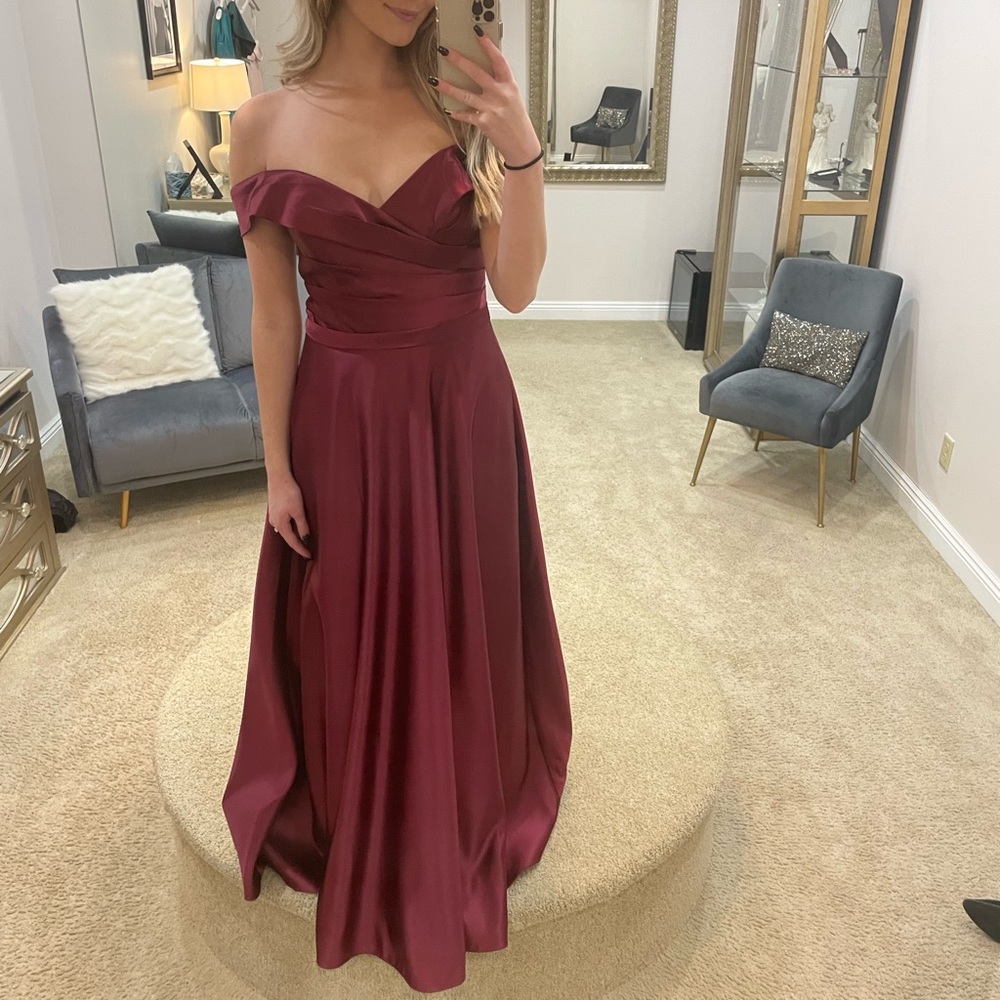 Bill Levkoff Maroon Formal Dress - Gem